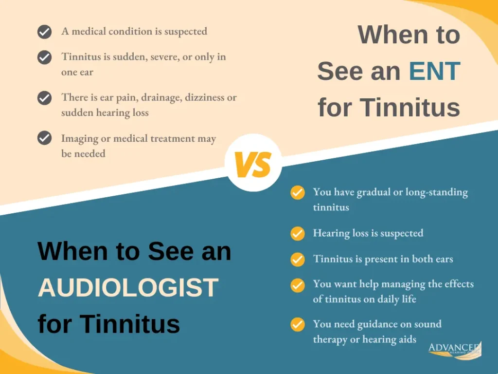 ENT or Audiologist for Tinnitus: Who Should You See First? | Advanced ...